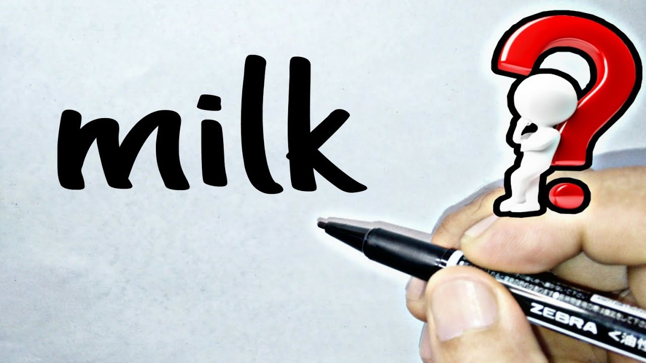 How To Turn Word milk Into Drawing Funny Drawings Drawing Surprised For Kids Noel BC how-to-turn-word-milk-into-drawing-funny-drawings-drawing-surprised-for-kids-noel-bc