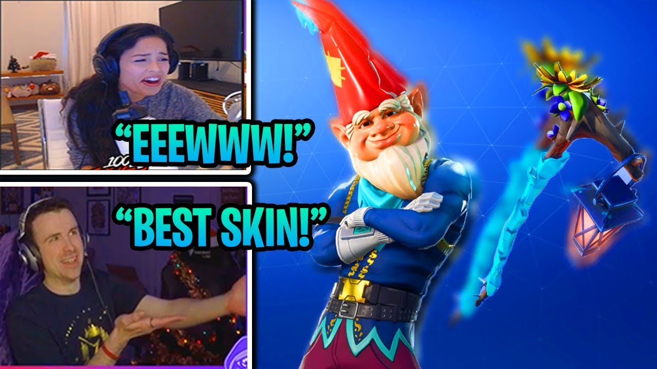 STREAMERS REACT TO *NEW* GNOME SKIN! "GRIMBLES" & "COLD SNAP" PICKAXE ...