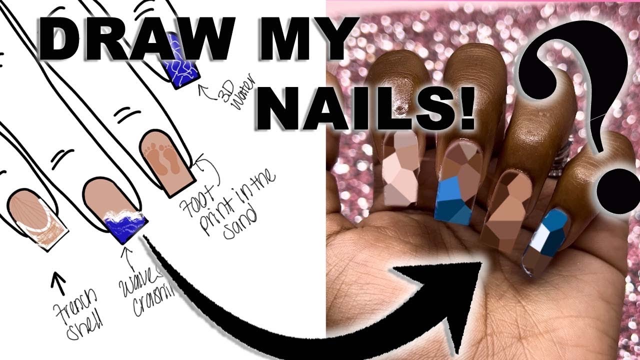 Draw my Nail Design! | How to soft gel application - YouTube