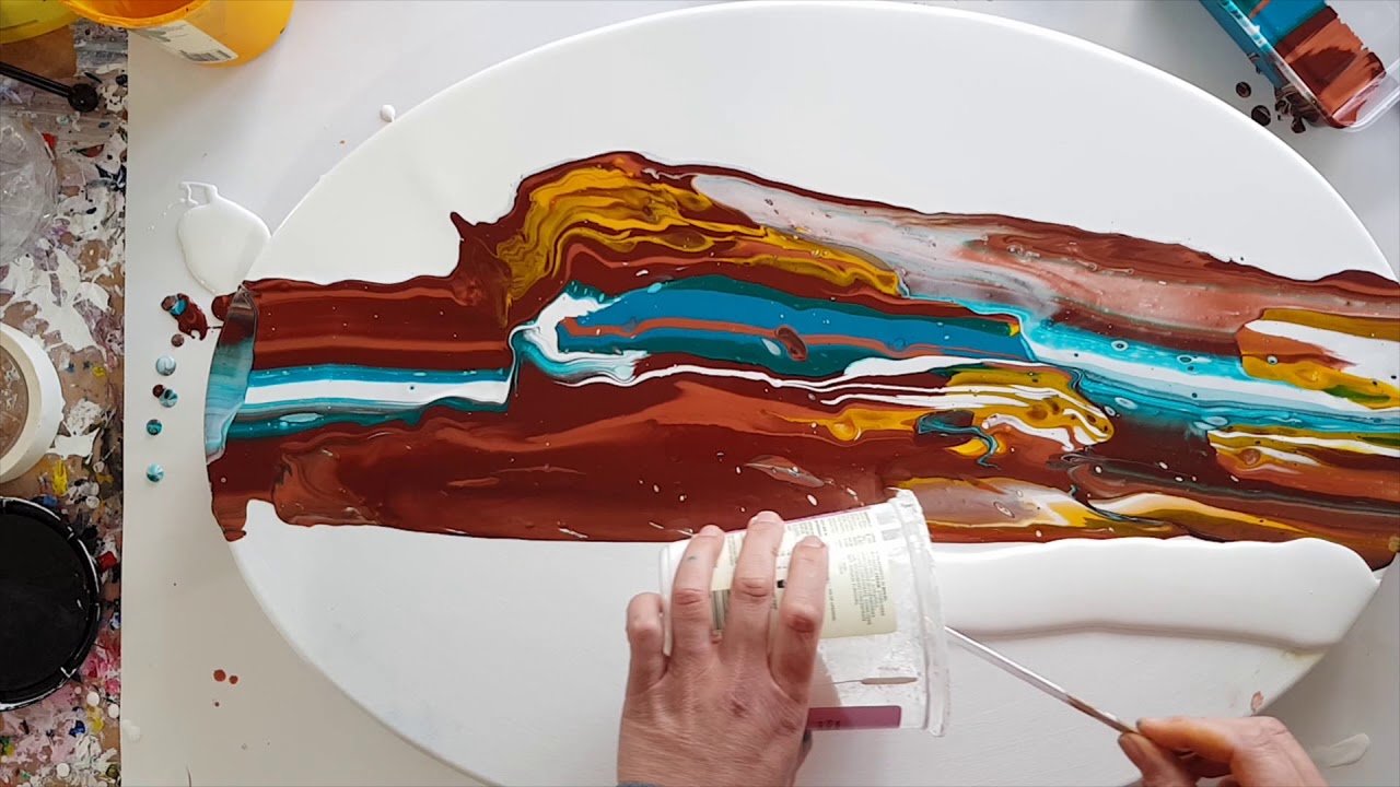 278 Giant Oval Color Splash Pour - Commission SOLD - YouTube