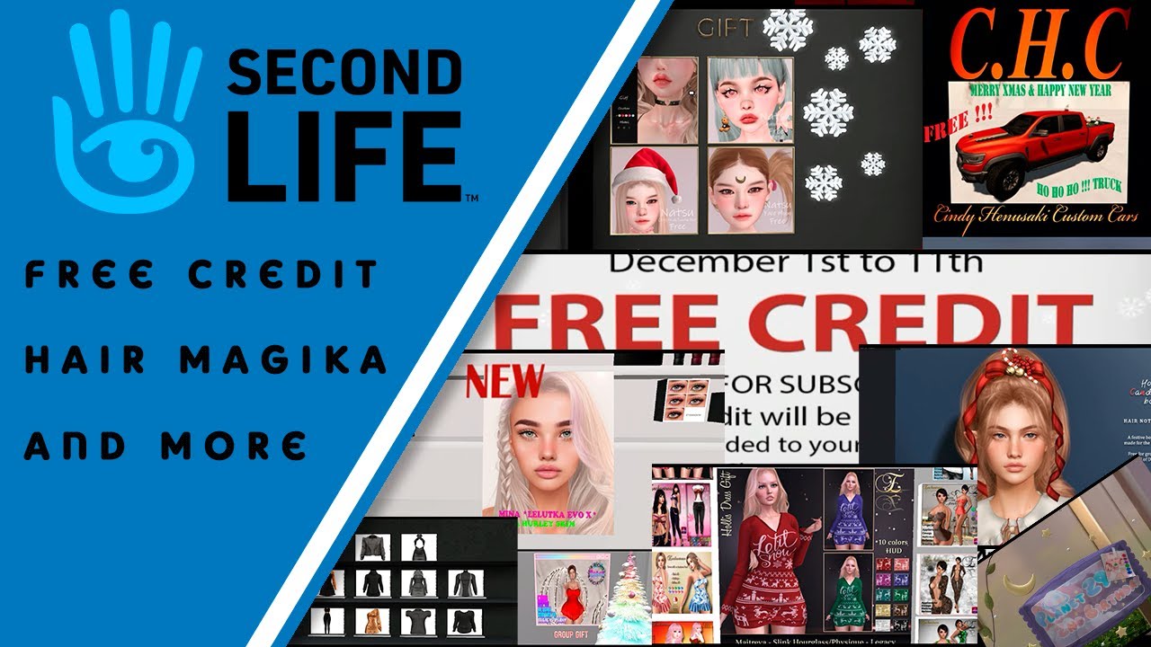 Second Life Free Credit 300L Magika Hair Metaverse - YouTube