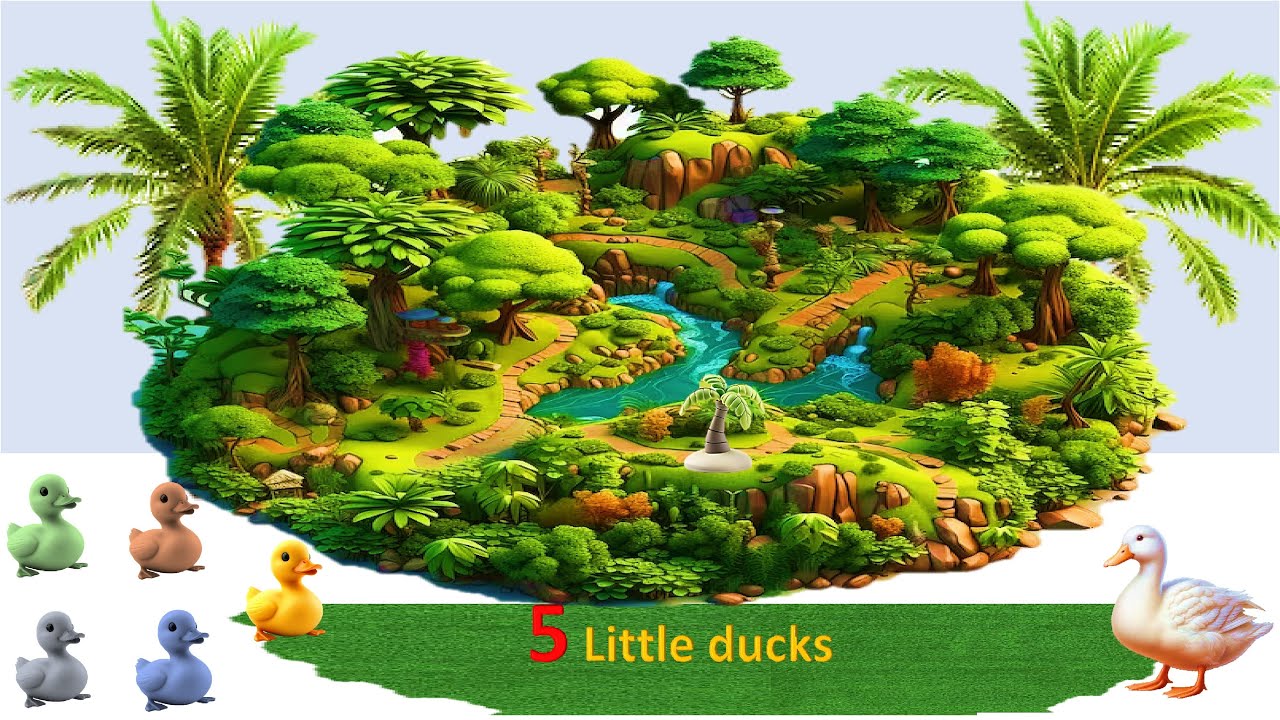 |Five little ducks| Number song| Nursery Rhymes| Kids Rhymes - YouTube