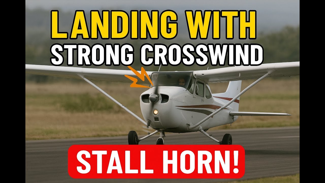 Flight 7 | LANDING WITH STRONG CROSSWIND, STALL HORN, CESSNA 172 - YouTube