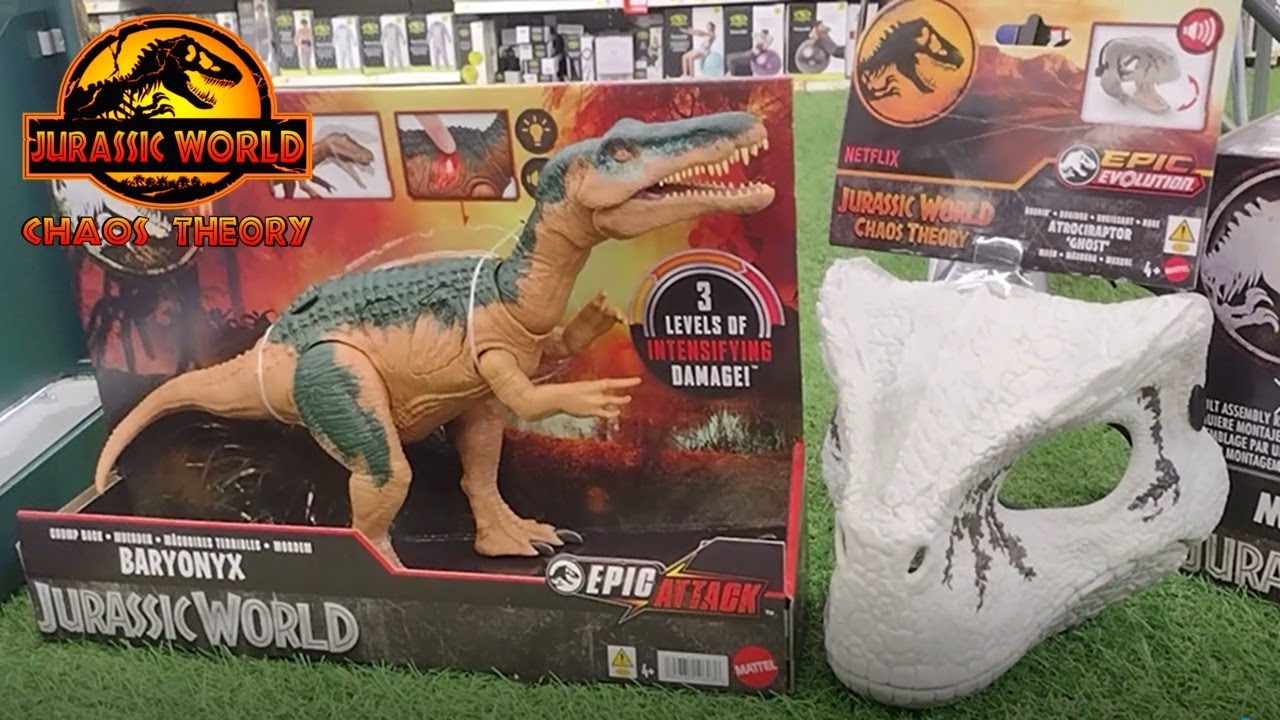 Jurassic world Chaos Theory dinosaur toy hunt atrociraptor ghost mask ...