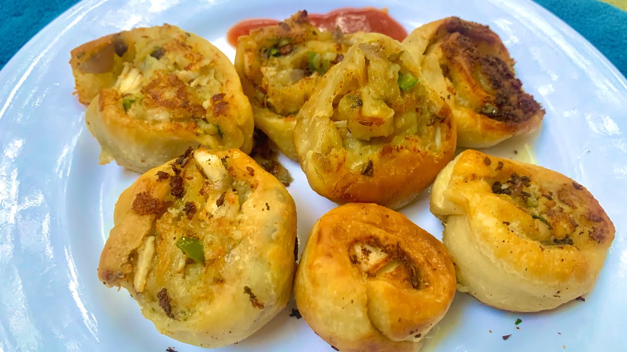 Pinwheel Samosa Recipe| chicken potato pinwheel samosa | popular ...
