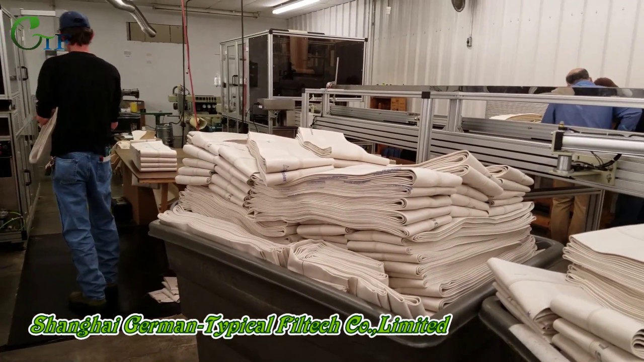Woven Fiberglass Automatic Filter Bag Tubing Line in USA - YouTube