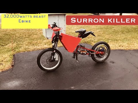 The red electric monster (Aka surron worst nightmare) cruising the back ...