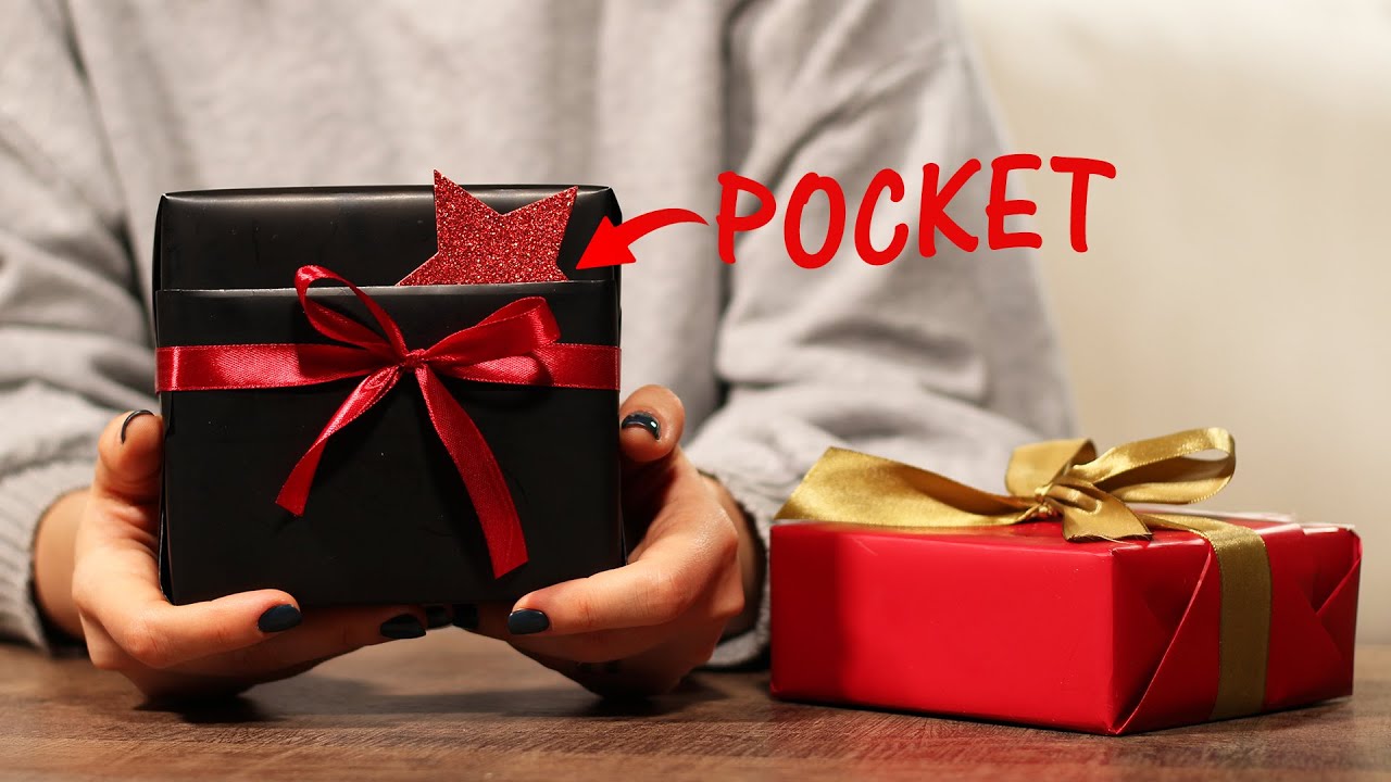 EASY Valentine's Day Gift Wrapping Ideas With Pocket - YouTube
