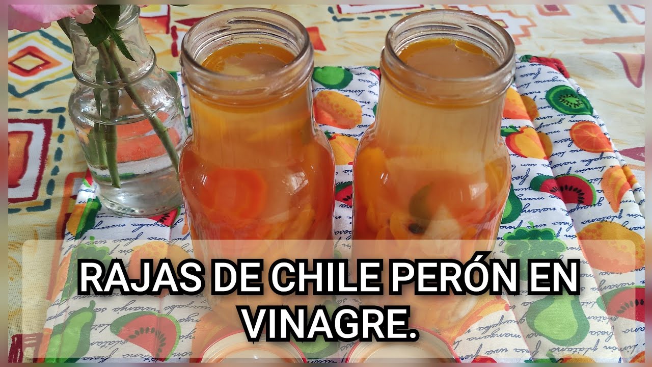 RAJAS DE CHILE PERÓN EN VINAGRE| COCINA Y ALGO MÁS| VERDURAS. - YouTube