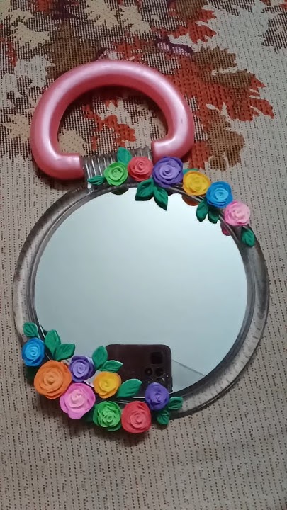 Cute Diy Mirror🪞😍airdryclay Handcraft🎨 Cute🫰diycrafts Shorts Youtubeshorts Youtube