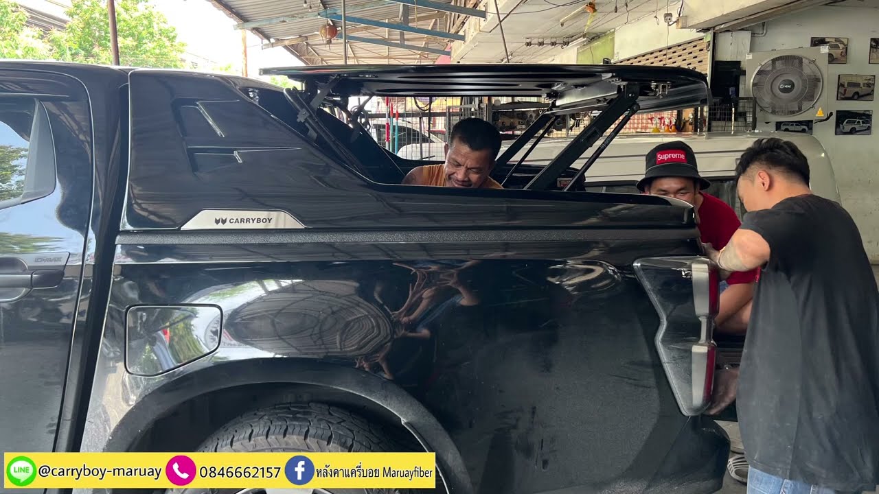 ติดตั้ง #ฝาครอบกระบะแครี่บอยพร้อมโรบาร์ #CB796 รถอีซูซุ2020 4ประตู ...