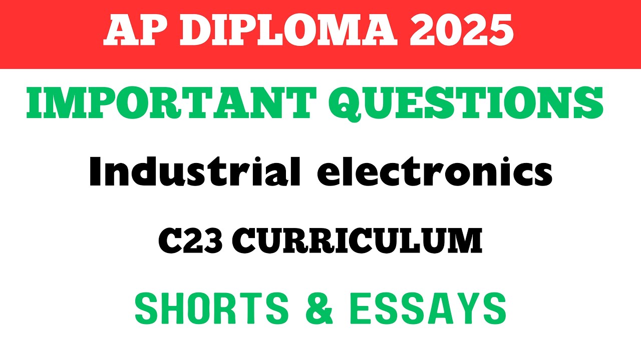 IE Complete Guide | Question Papers Explained | Diploma ECE | C23 ...