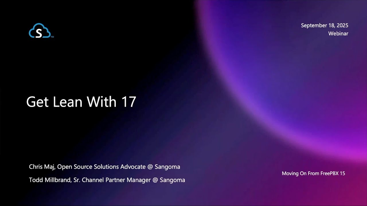 Get Lean With 17: Moving on From FreePBX 15 - YouTube
