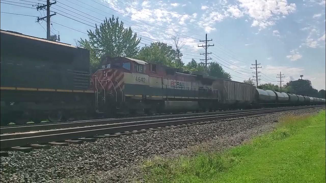Ns Z4K Ns 9606 and Cn 8013 and Bc rail red white and blue Bc rail 4642. RARE - YouTube