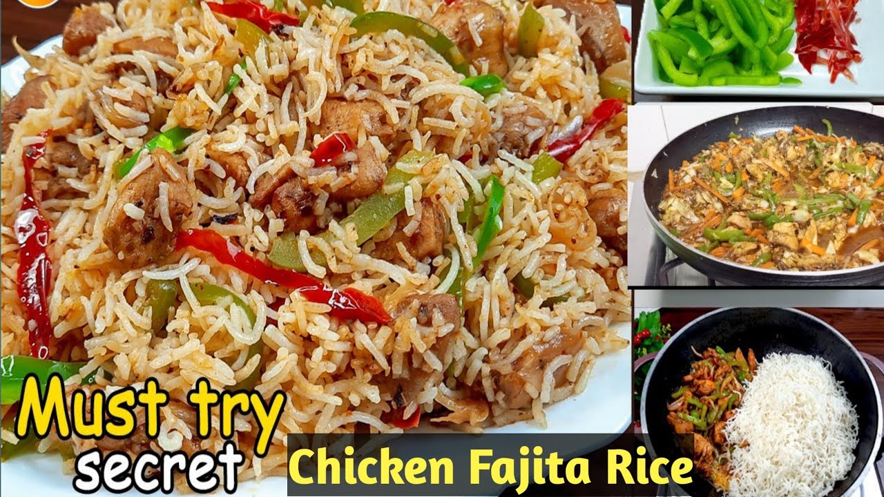 chicken fajita rice recipe restaurant style Easy chicken Fajita rice ...
