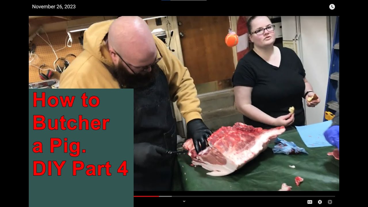 How to Butcher a Pig. DIY part 4. - YouTube