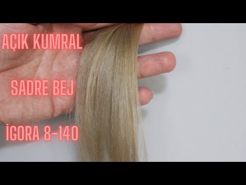 açık kumral sadre(küllü) bej igora 8-140 renk denemesi