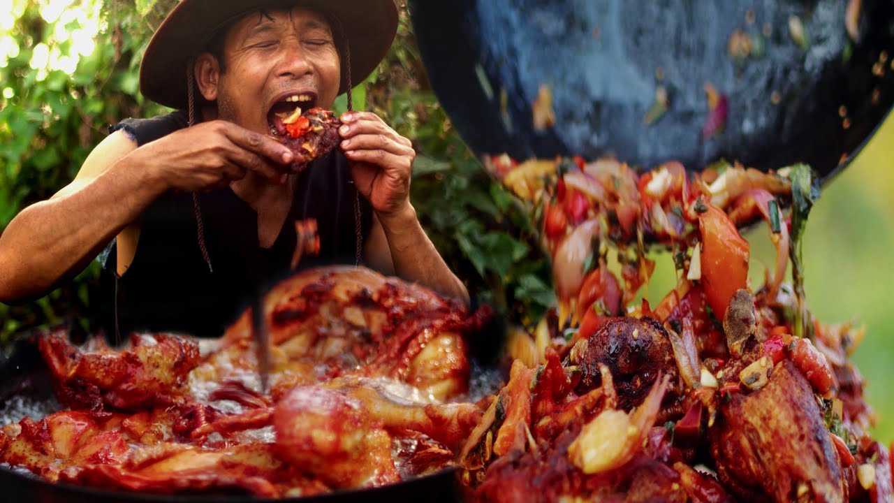 Primitive foods,full chicken eating, Chinese Style Food, In 4k ...