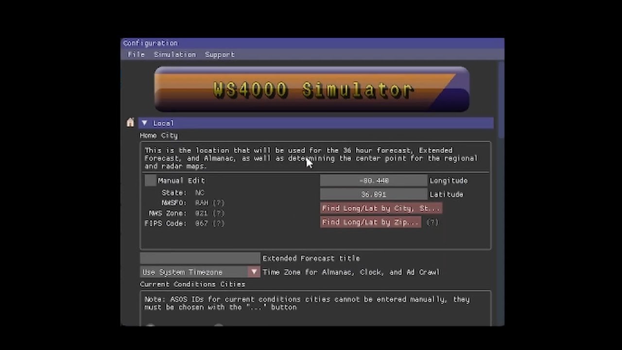 How to Setup Weatherstar 4000 Simulator - YouTube