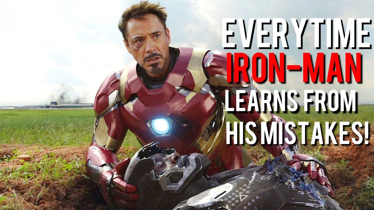 All the times IRON MAN learned from his mistakes - YouTube