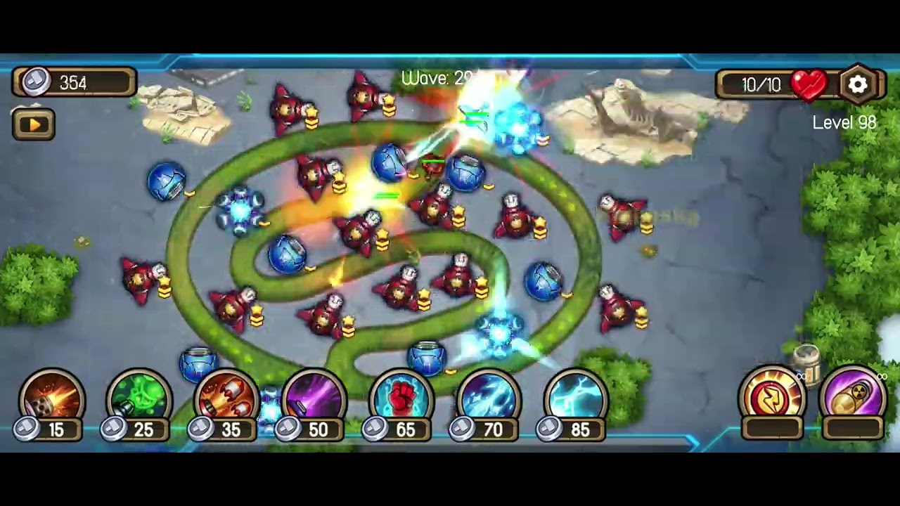 Level 98 of Tower Defense Galaxy Legend Game reels - YouTube