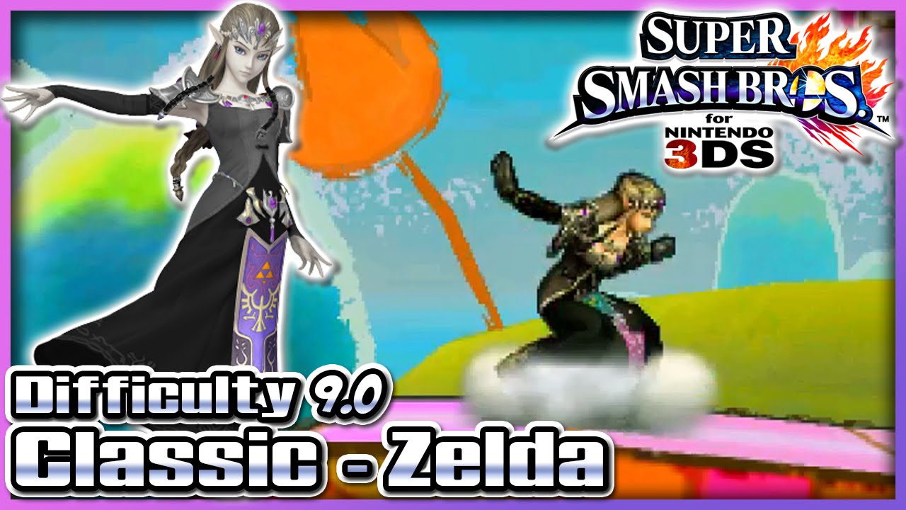 Super Smash Bros 4 (Wii U / 3DS) - Classic Mode - Zelda (Difficulty 9.0 ...