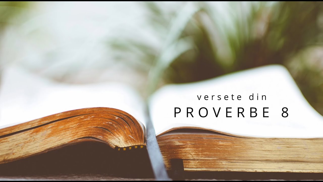 PROVERBE BIBLICE - versete din Proverbe cap 8 #proverbe #versetebiblice ...