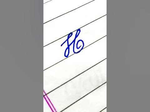How to write English cursive writing capital letter "H" || Cursive ...