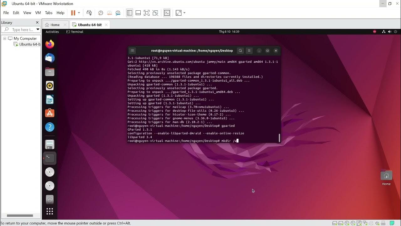Phân chia ổ cứng Ubuntu - YouTube
