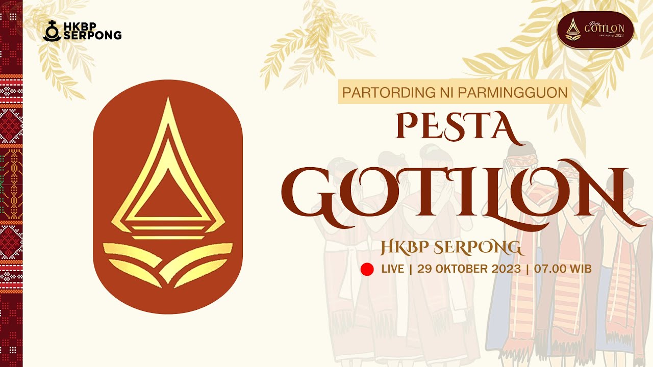 Pesta Gotilon 2023 - Prosesi dan Ibadah Minggu - YouTube