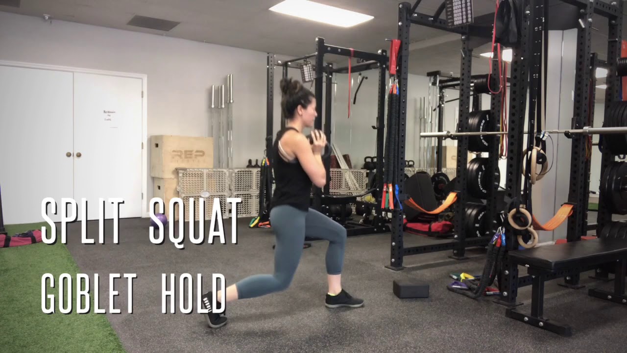 Split Squat: Goblet Hold - YouTube