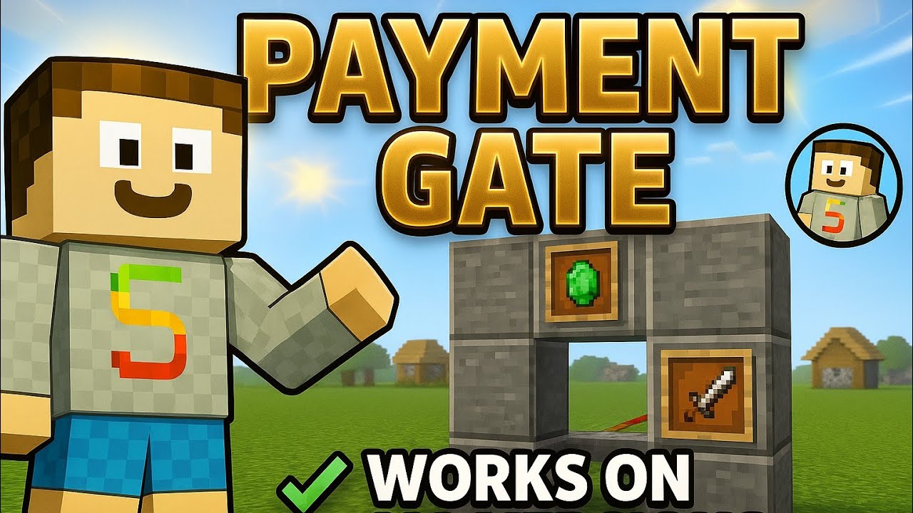 How To Make easy Toll Gate in Minecraft - Tutorial - YouTube
