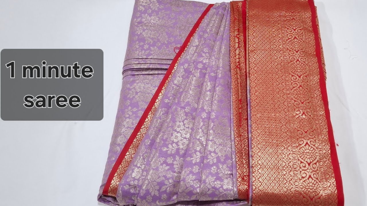 How to do professional saree pre pleating in 20 minutes / box folding ...