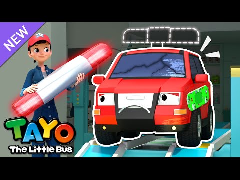 Rescue Team Repair Shop Song🔧 | Red Car's Siren is Missing!🚨 | Song for Kids | Tayo the Little Bus