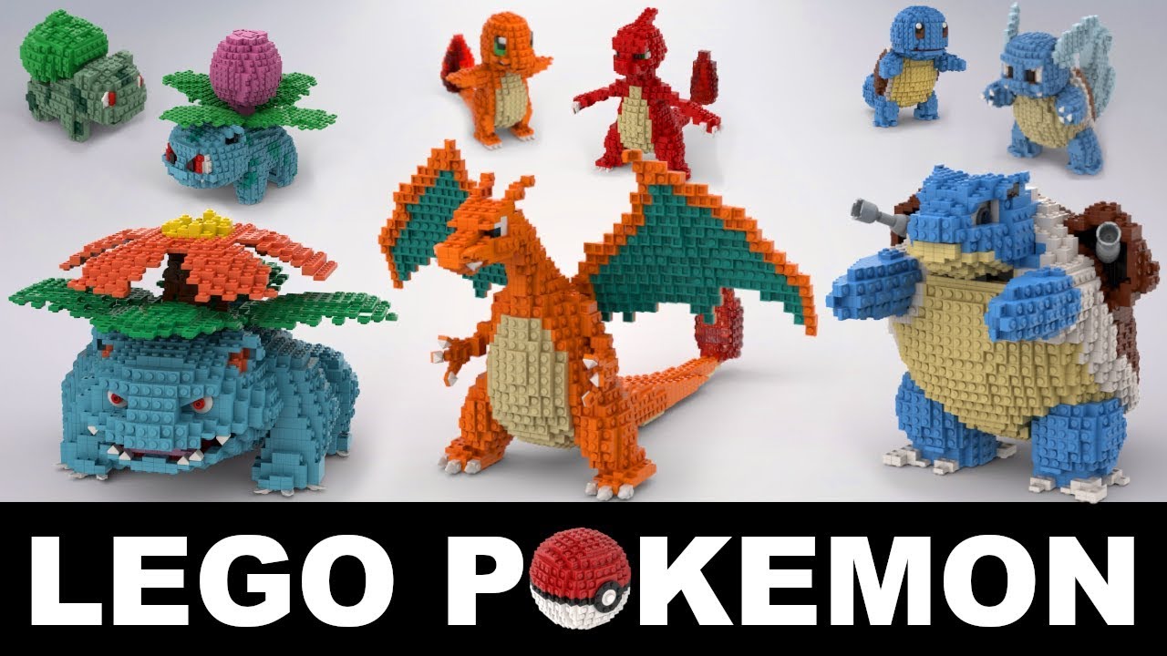 Lego Pokemon Kanto Starters (Full Evolution Lines) - YouTube