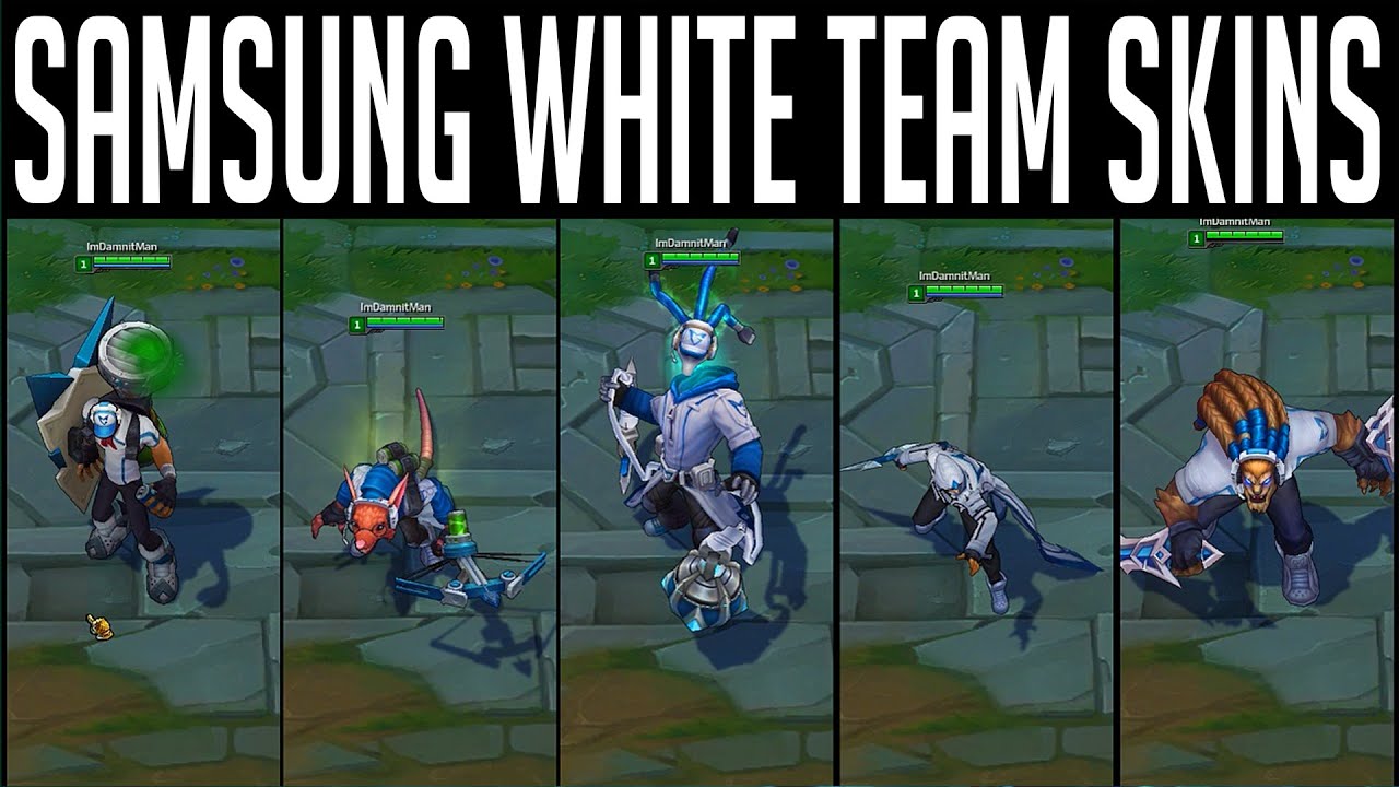 League Of Legends - "Samsung White Team Skin Set" - YouTube