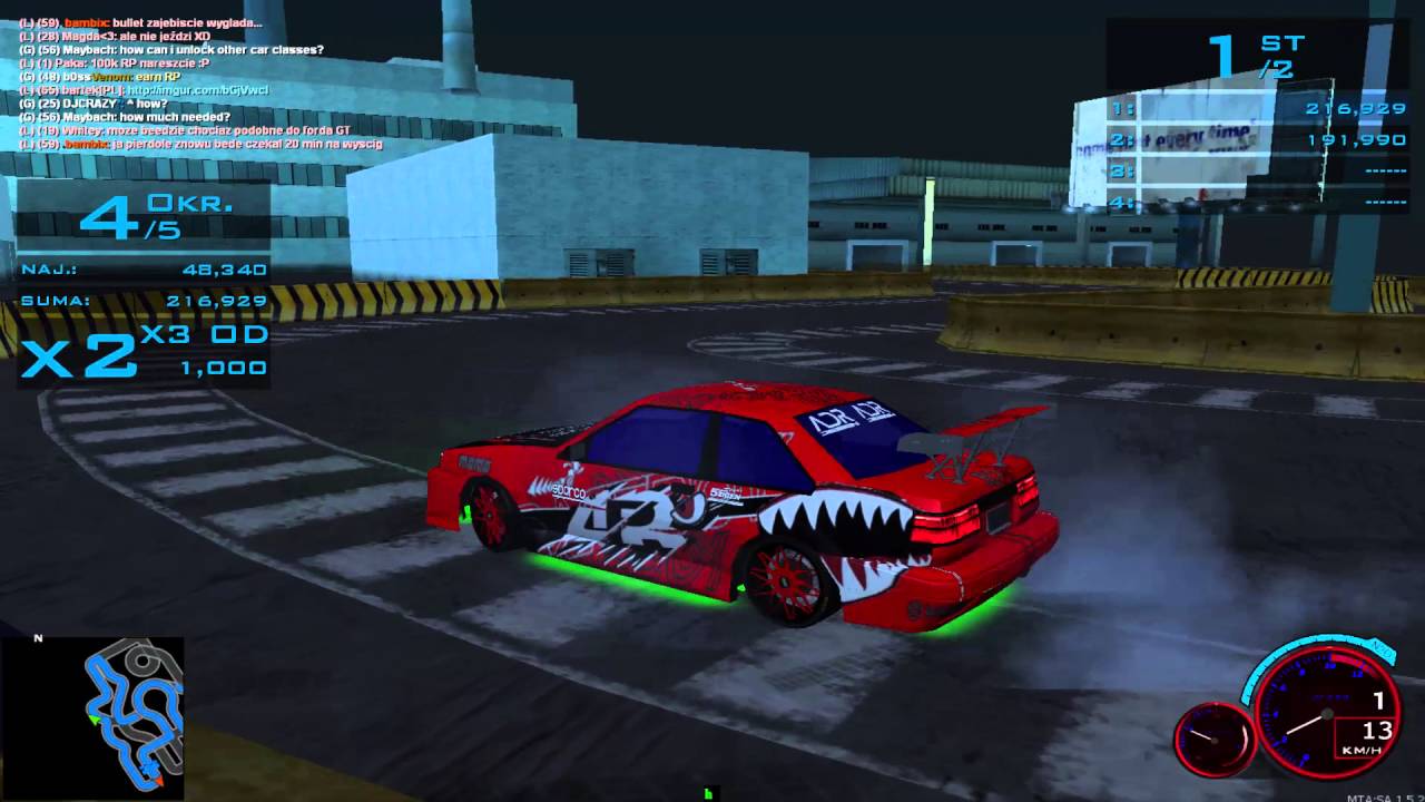 MTA Polski serwer Need For Speed Test FUTO GTA SAN ANDREAS :D - YouTube