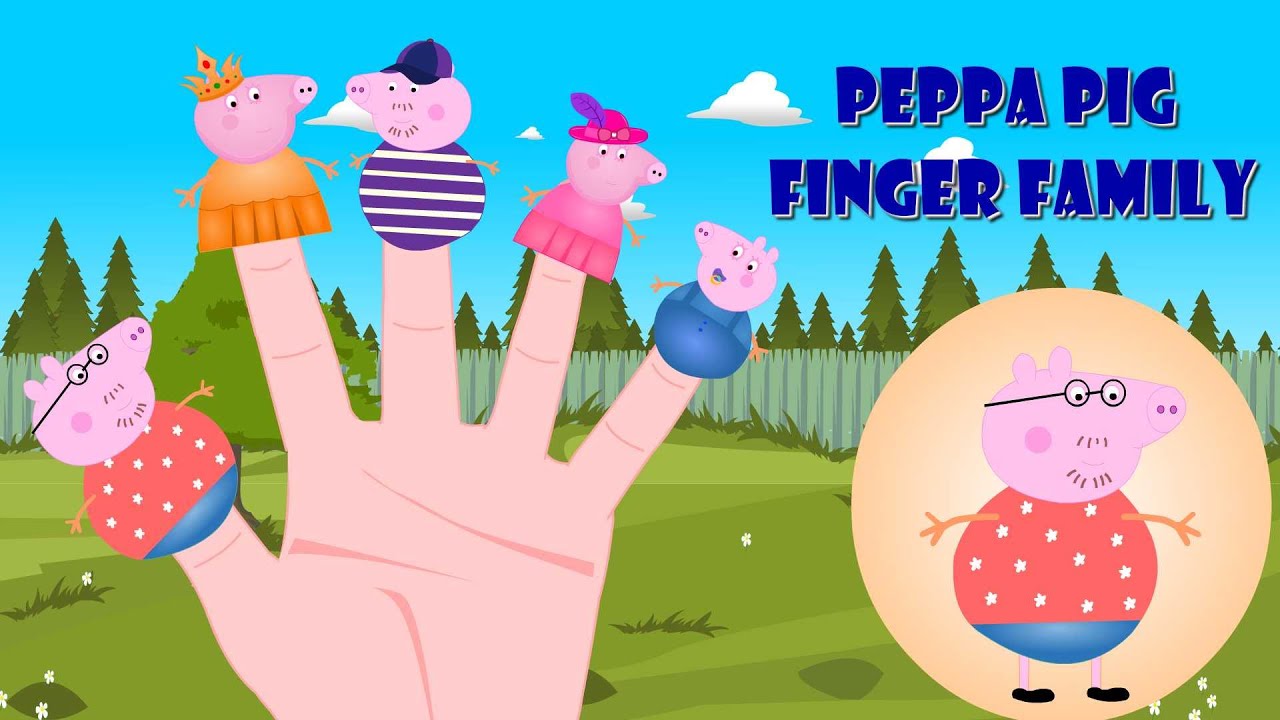 Peppa Pig Finger Family | English Nursery Rhymes for Kids - YouTube