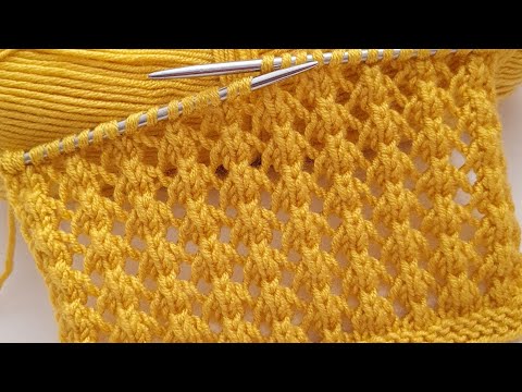 Mevsimlik ajurlu kolay iki şiş örgü modeli anlatımı ✅️ knitting crochet