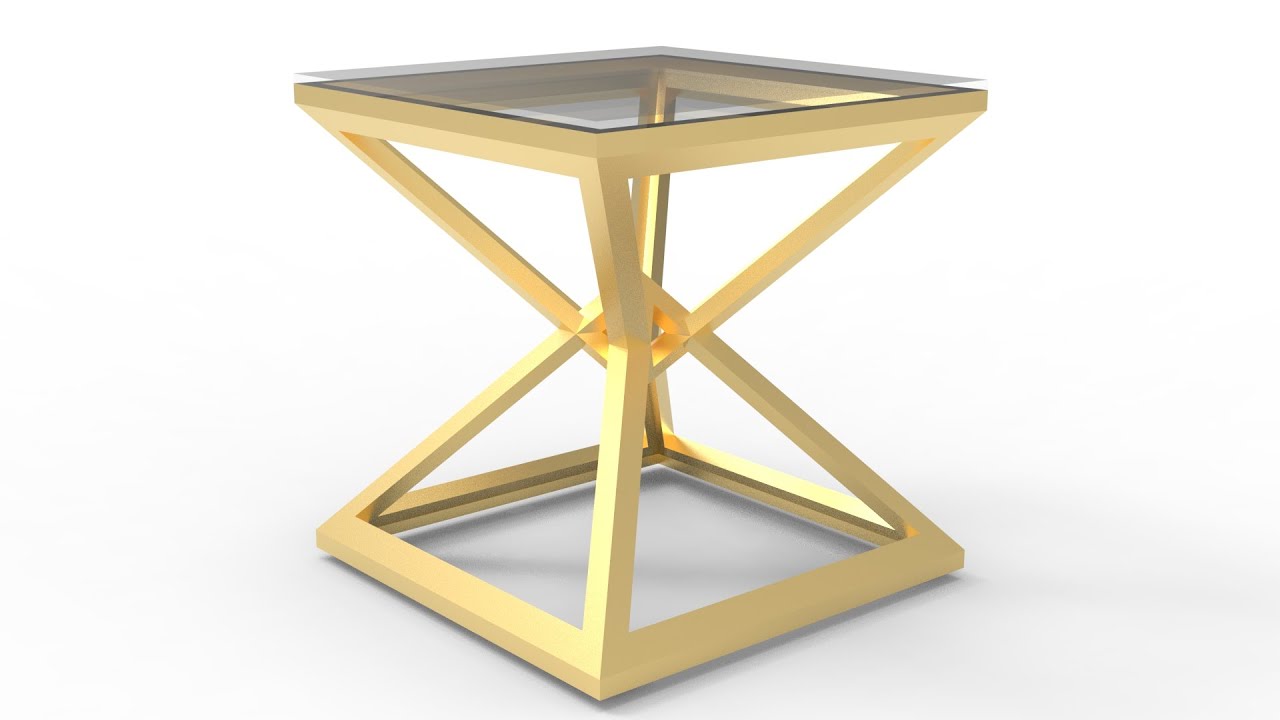 「DESIGN 339」 Coffee Table | Solidworks tutorial - YouTube