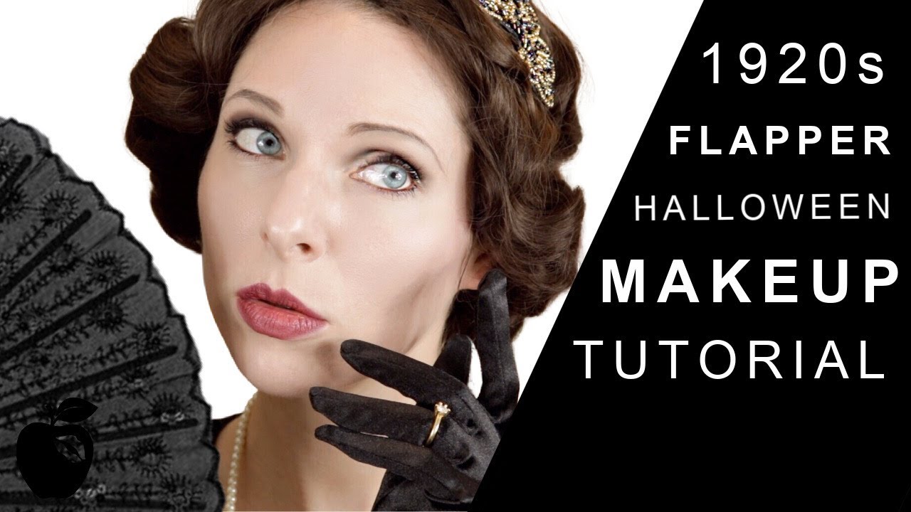 1920s Flapper Halloween Makeup Tutorial - YouTube