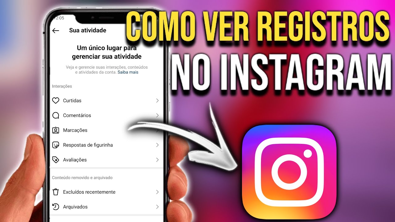 Como ver registro de atividades do Instagram - YouTube