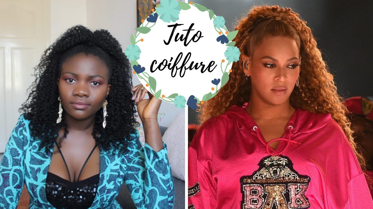 Tuto coiffure sur cheveu crépu inspiré par Beyoncé - YouTube