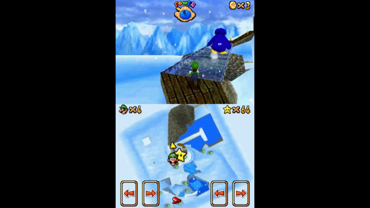 Super Mario 64 DS - Snowman's Land Star 1 - Snowman's Big Head - YouTube