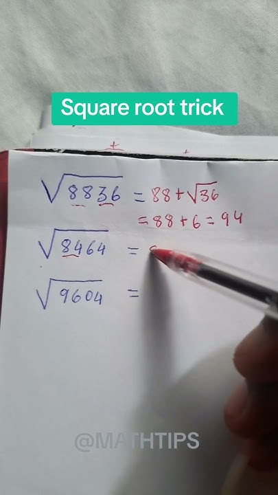 Square root trick #maths #mathtricks #mathematics #squareroottricks - YouTube