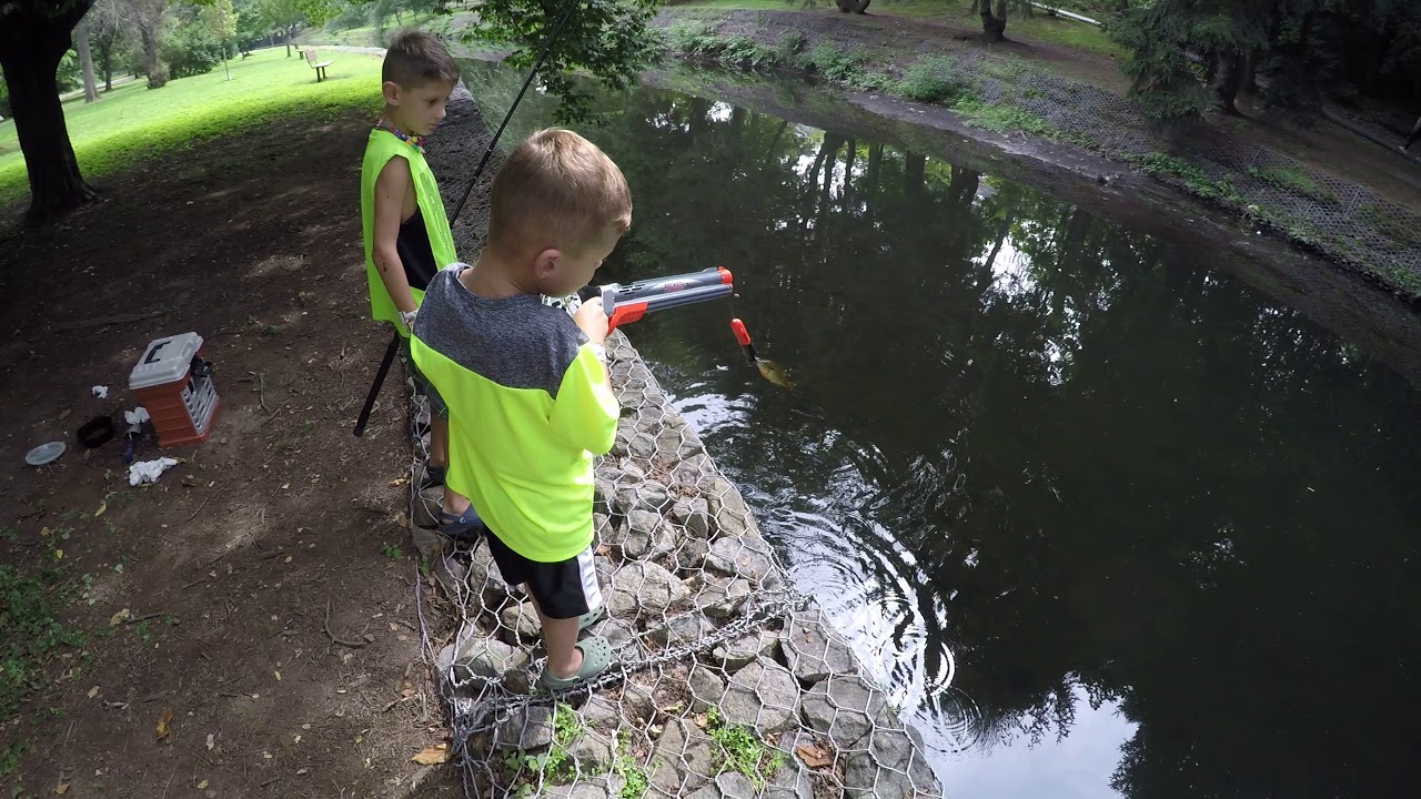8-14-17 Brody catching another fish using the Rocket Fishing Rod - YouTube