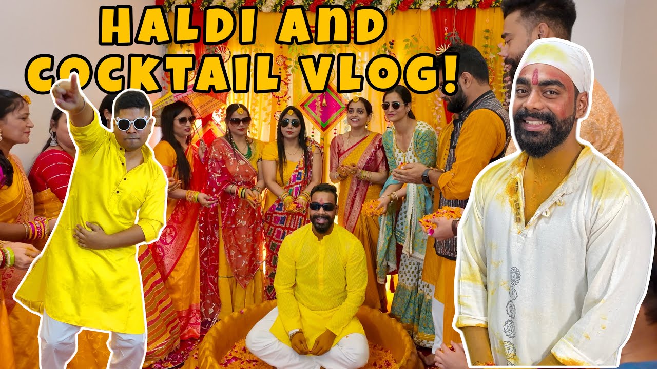 Best Friend ki Subha Haldi Ceremony and raat ko Cocktail Party | Vlog ...