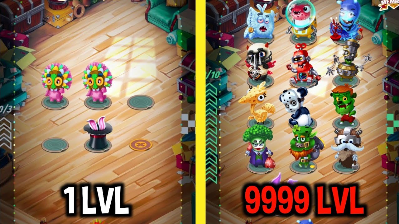 MAX LEVEL in Merge Monsters Collection Game - YouTube