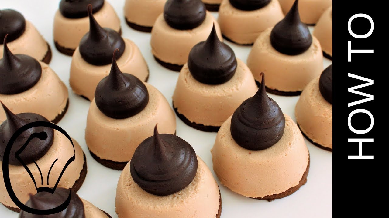 Mini Toblerone Cheesecake Bites topped with Chocolate Truffle Kisses ...