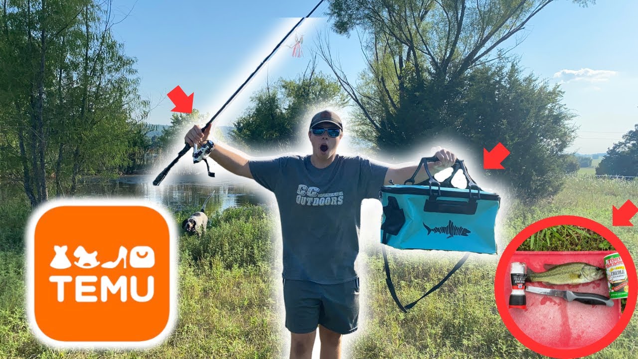 Catch And Cook- With Only Temu Fishing Gear! - YouTube